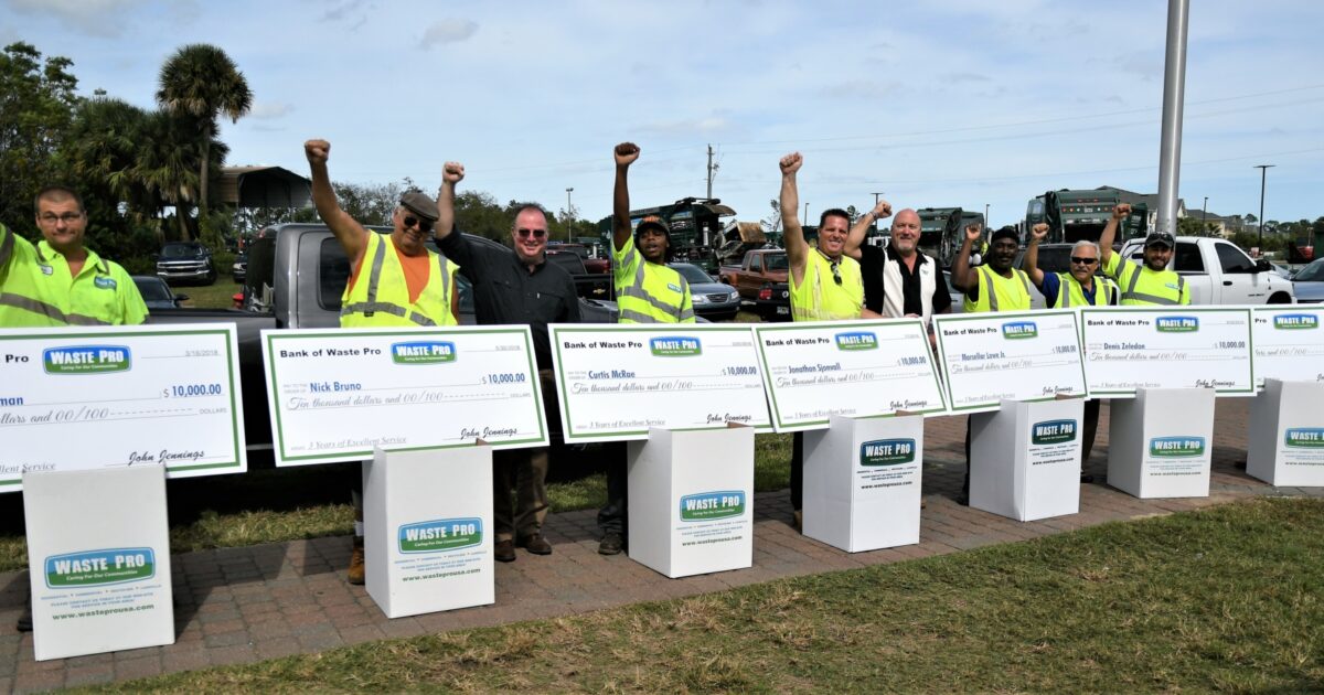$10k Safety Awards for Seven Waste Pro Refuse Collection… | WMW